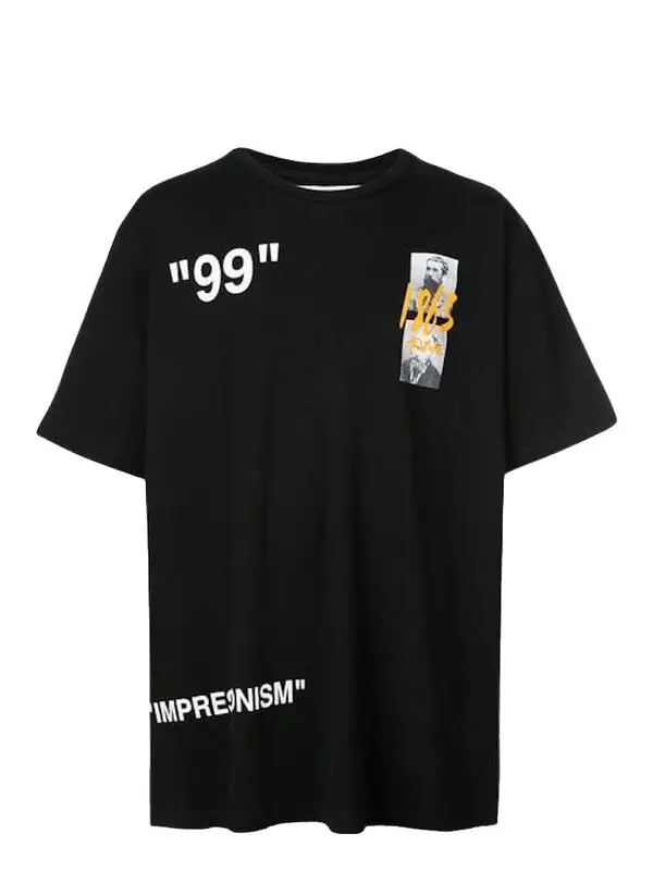 Off-White Slim Fit Summer T-shirt - Black