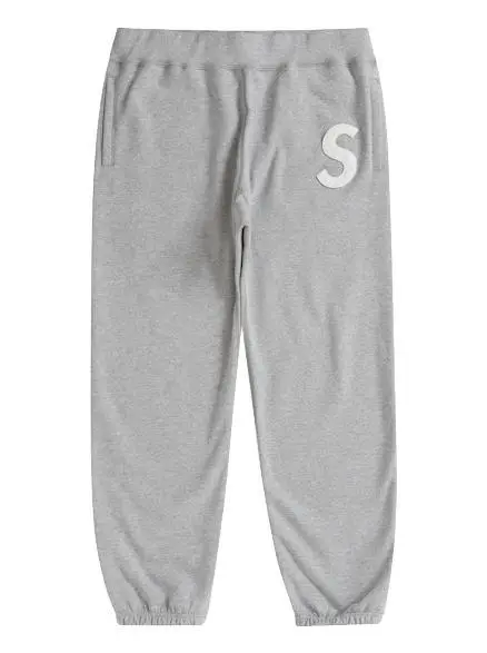 Supreme S Logo Sweatpant - Heather Grey