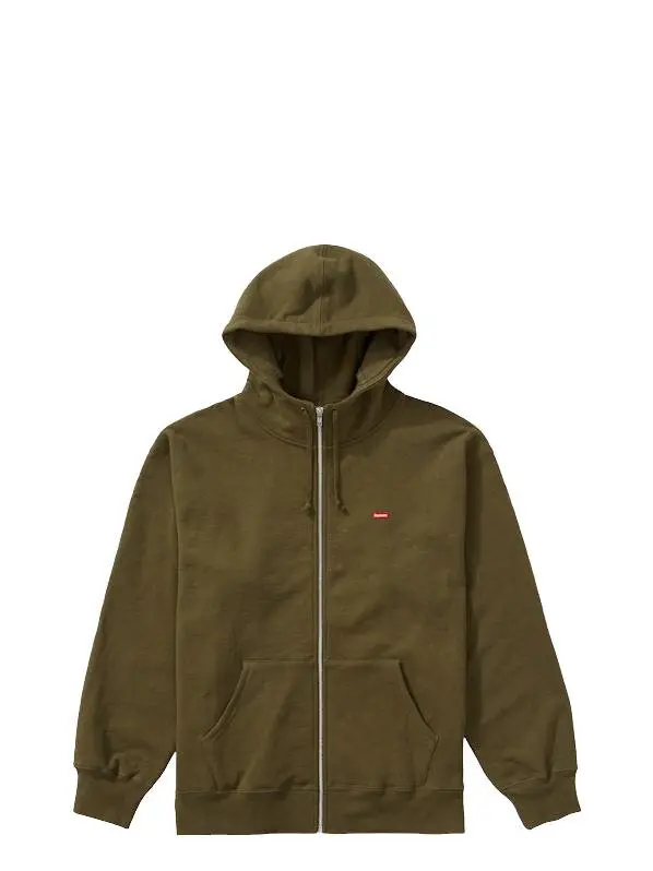 Supreme Small Box Facemask Zip Up Hooded Sweatshirt - Dark Olive