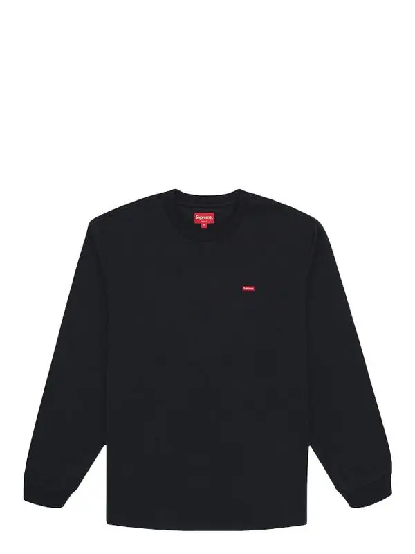 Supreme Small Box Long Sleeve Long Sleeve Tee Shirt - Navy Blue