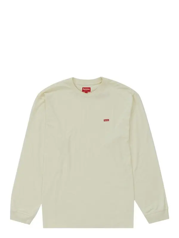 Supreme Small Box Long Sleeve Tee Shirt - Natural