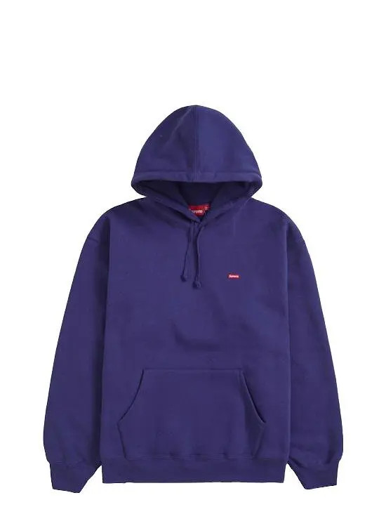 Supreme Small Box Hooded Sweatshirt - Washed Navy Blue