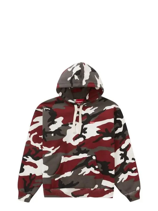 Supreme Small Box Drawcord Hooded Sweatshirt - Red Camo