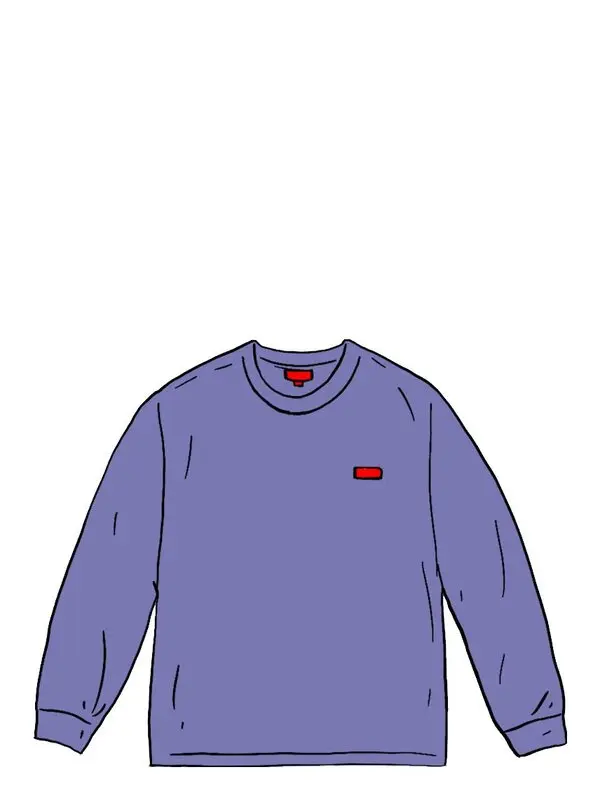 Supreme Small Box Long Sleeve Tee Shirt - Dusty Purple