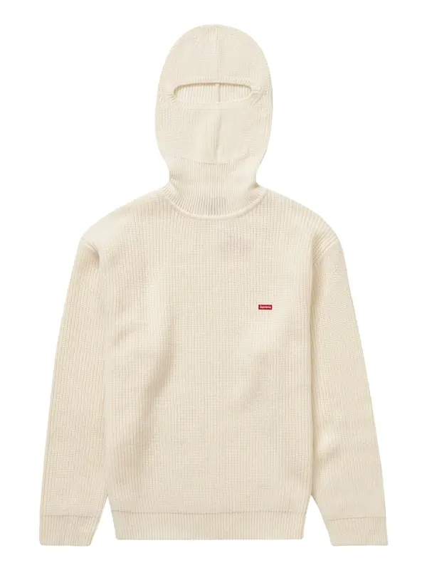 Supreme Small Box Balaclava Turtleneck Sweater - White