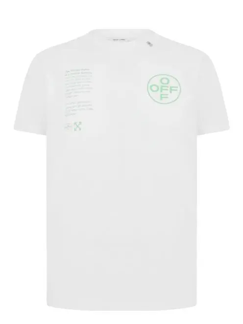 Off-White Off Slim Fit Arch Shapes T-shirt - White/green