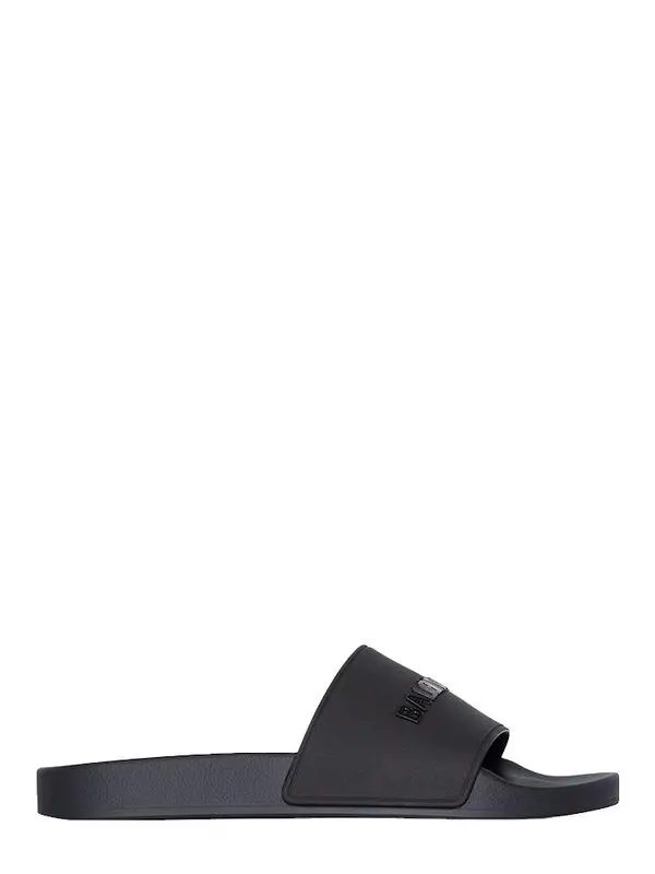 Balenciaga Pool Slides Double - Black