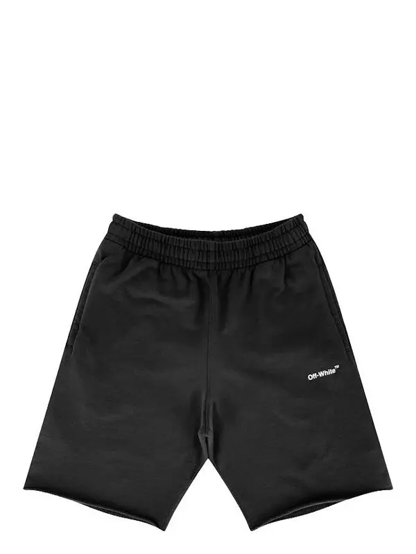 Off-White Spray Paint Diag Logo Print Shorts - Black/white