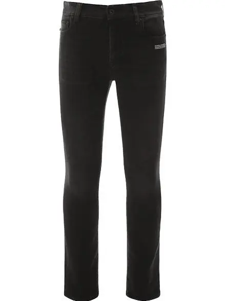 Off-White Skinny Fit Denim - Black/white