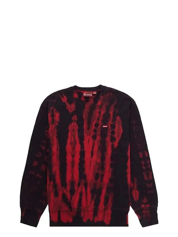 Supreme Small Box Crewneck Sweatshirt - Red Tie Dye