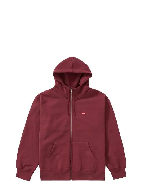Supreme Small Box Facemask Zip Up Hooded Sweatshirt - Plum