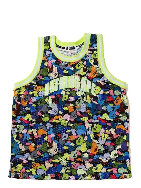 A BATHING APE Camo Basketball Tank Top - Black