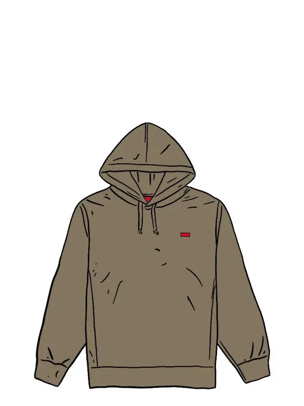 Supreme Small Box Hooded Sweatshirt - Light Olive