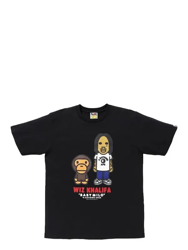 A BATHING APE Baby Milo X Wiz Khalifa Tee Shirt - Black