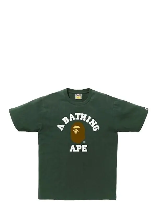 A BATHING APE College Tee Shirt - Green