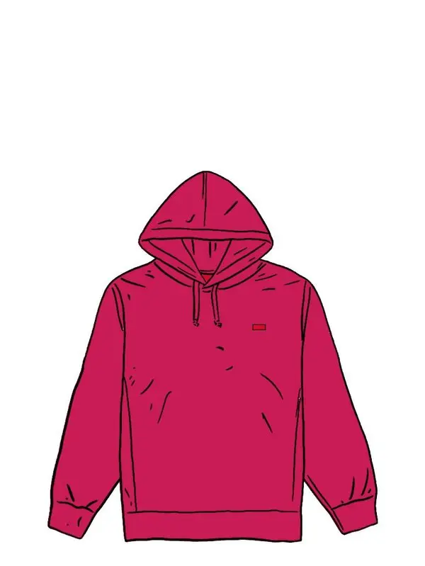 Supreme Small Box Hooded Sweatshirt - Fuchsia