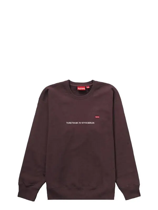 Supreme Small Box Crewneck Sweatshirt - Dark Brown