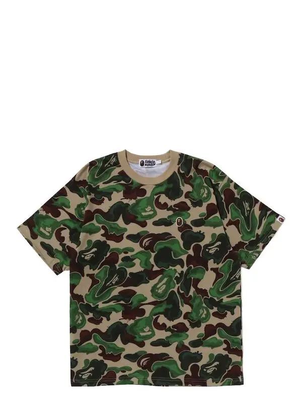 A BATHING APE Art Camo Ape Head One Point Tee Shirt - Green