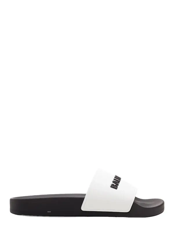 Balenciaga Pool Slides - White Black
