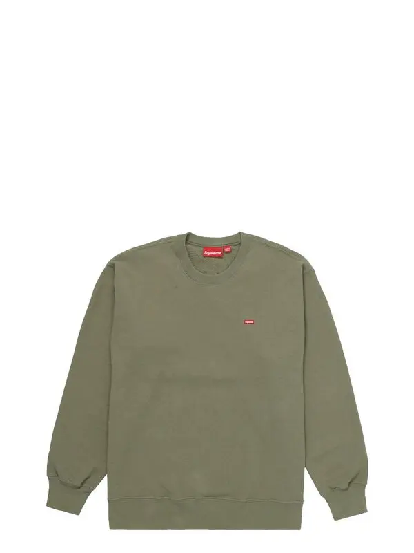Supreme Small Box Crewneck Sweatshirt - Light Olive
