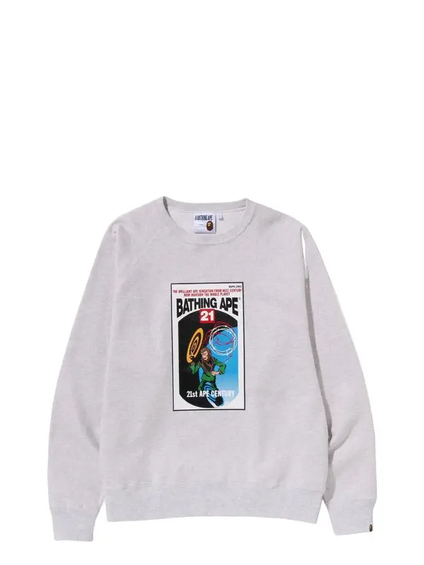 BAPE Bathing Ape 21st Century Crewneck Sweatshirt - Grey
