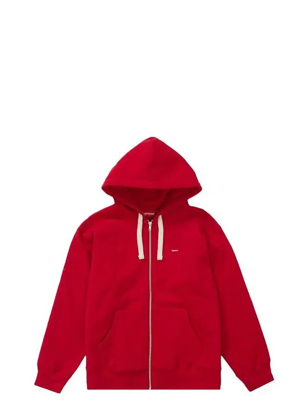 Supreme Small Box Drawcord Zip Up Hooded Sweatshirt - Red