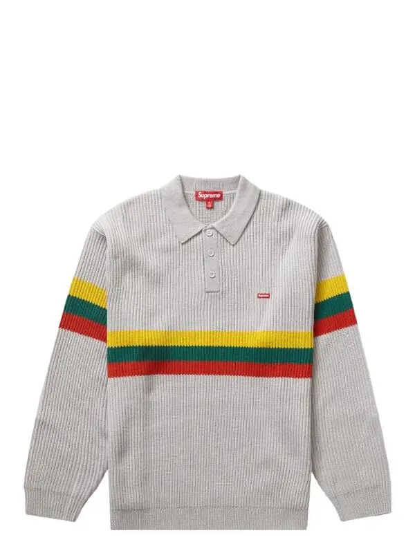 Supreme Small Box Polo Shirt Sweater - Grey