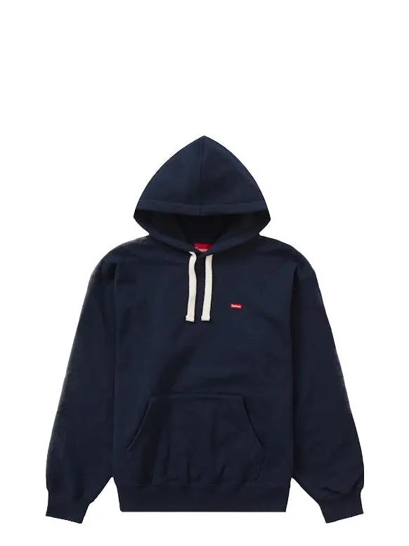 Supreme Small Box Drawcord Hooded Sweatshirt - Navy Blue