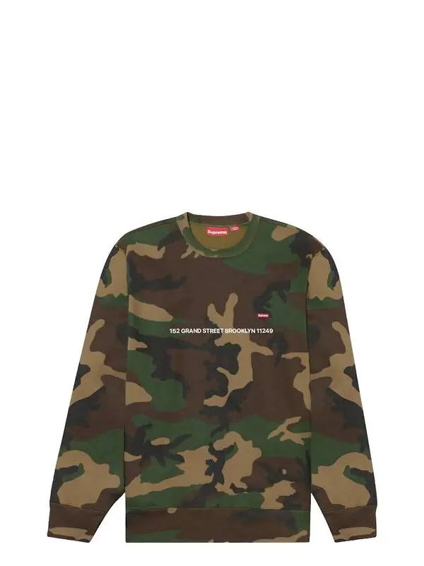 Supreme Small Box Crewneck Sweatshirt - Woodland Camo