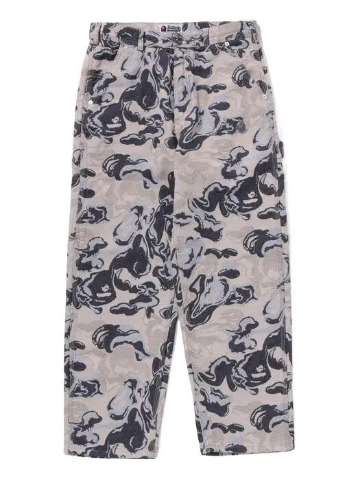 BAPE Art Camo Gobelin Work Pants - Blue
