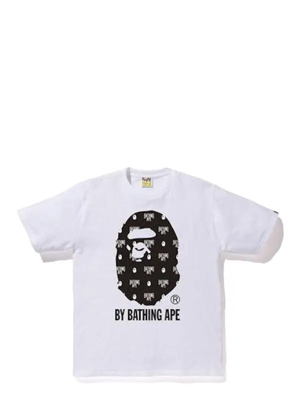A BATHING APE Monogram Bathing Tee Shirt - White/black