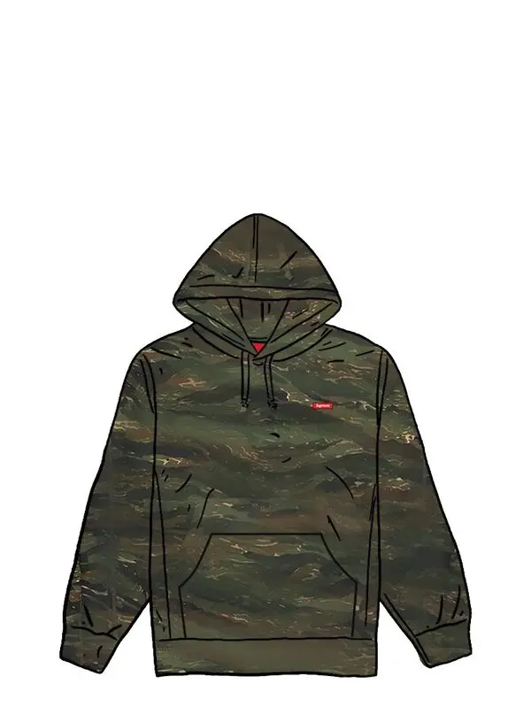 Supreme Small Box Hooded Sweatshirt - Tigerstripe Camo