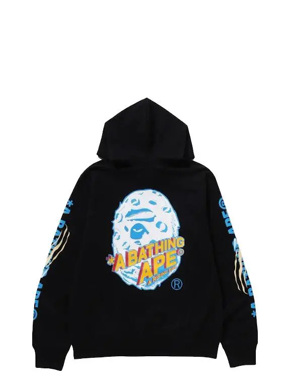 BAPE Moon Ape Head Pullover Hoodie - Black