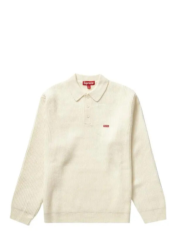 Supreme Small Box Polo Shirt Sweater - Ivory
