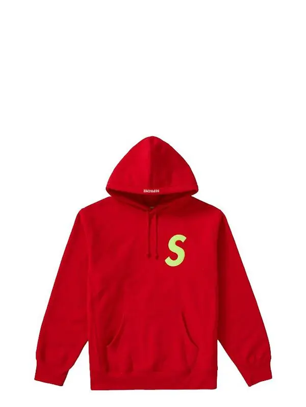 Supreme S Logo Hooded Sweatshirt - Red