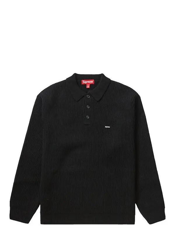 Supreme Small Box Polo Shirt Sweater - Black