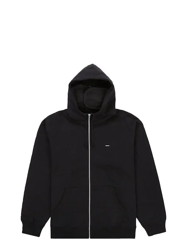 Supreme Small Box Facemask Zip Up Hooded Sweatshirt - Black