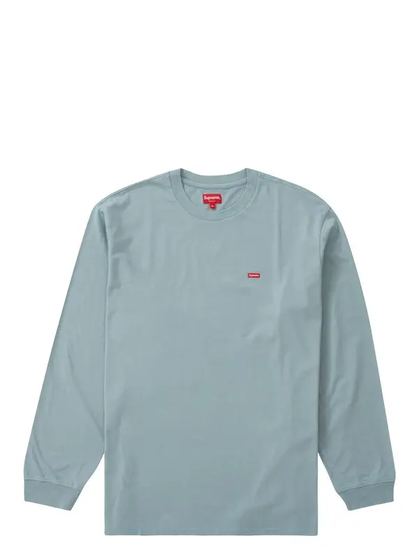 Supreme Small Box Long Sleeve Tee Shirt - Light Slate