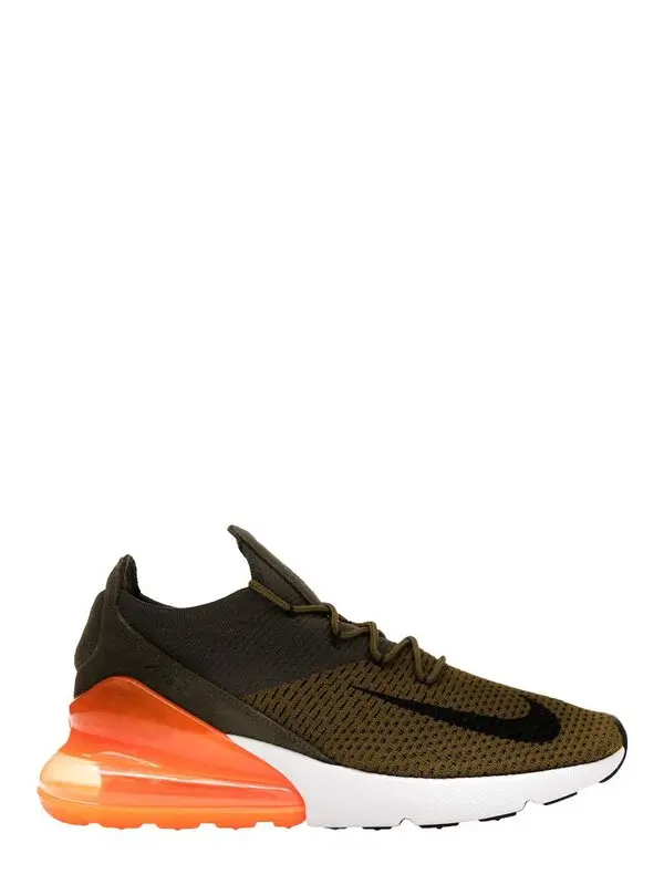 Nike Air Max 270 Flyknit - Olive Flak/cargo Khaki/total Orange