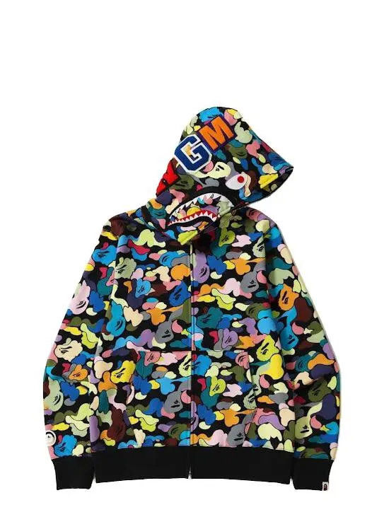 BAPE Camo Shark Full-zip Hoodie - Black