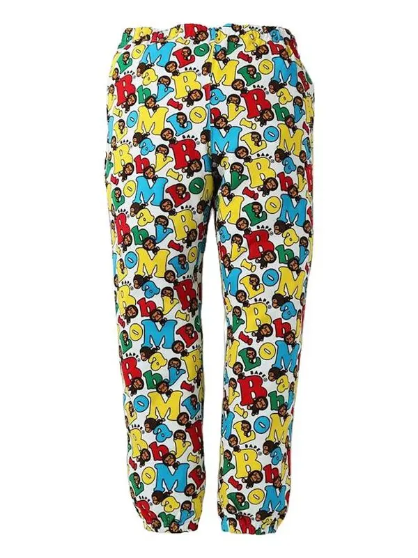 A BATHING APE Baby Milo Alphabet Slim Sweatpants - Multicolor