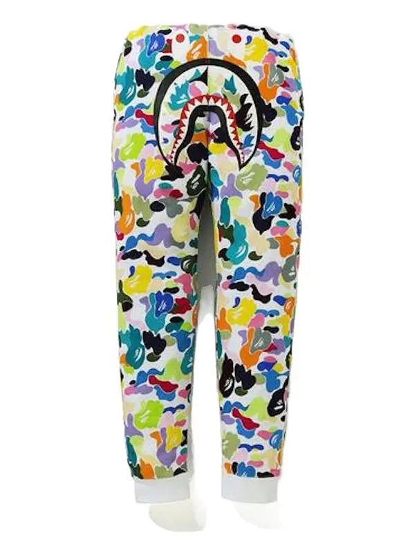 A BATHING APE Camo Shark Slim Sweatpant - White