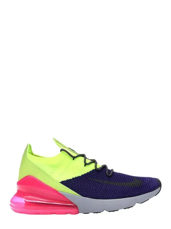 Nike Air Max 270 Flyknit Sneakers - Regency Purple/volt/pink Blast