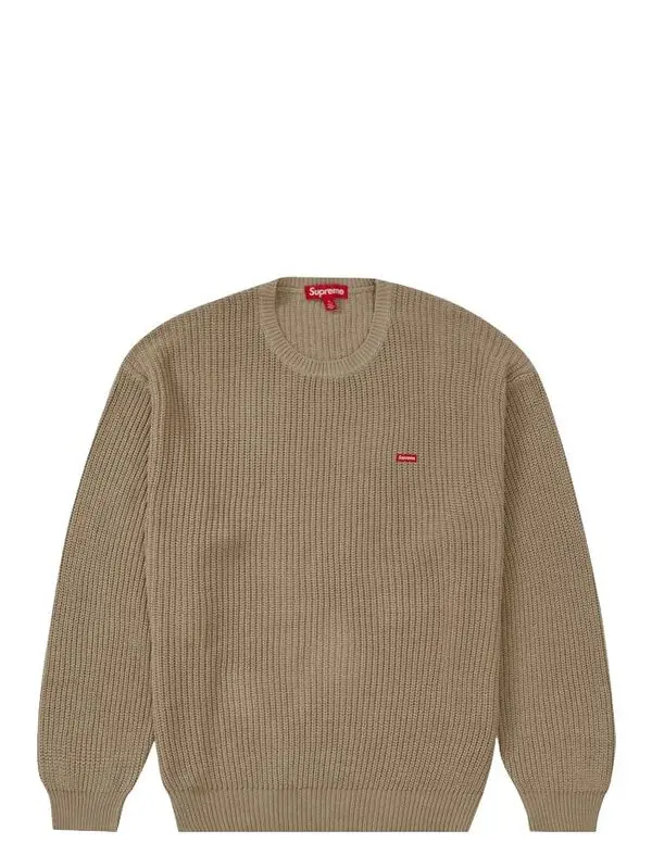Supreme Small Box Ribbed Sweater - Tan