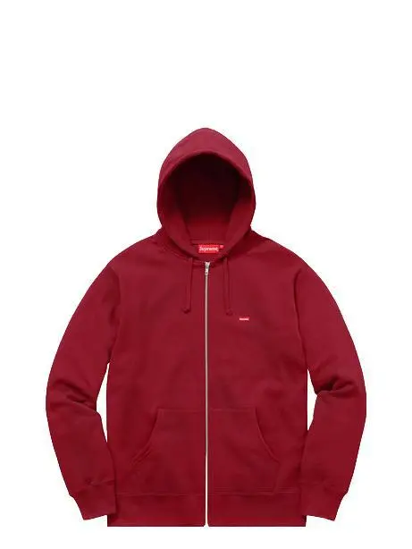 Supreme Small Box Logo Zip Up Hooded Sweatshirt - Cardinal