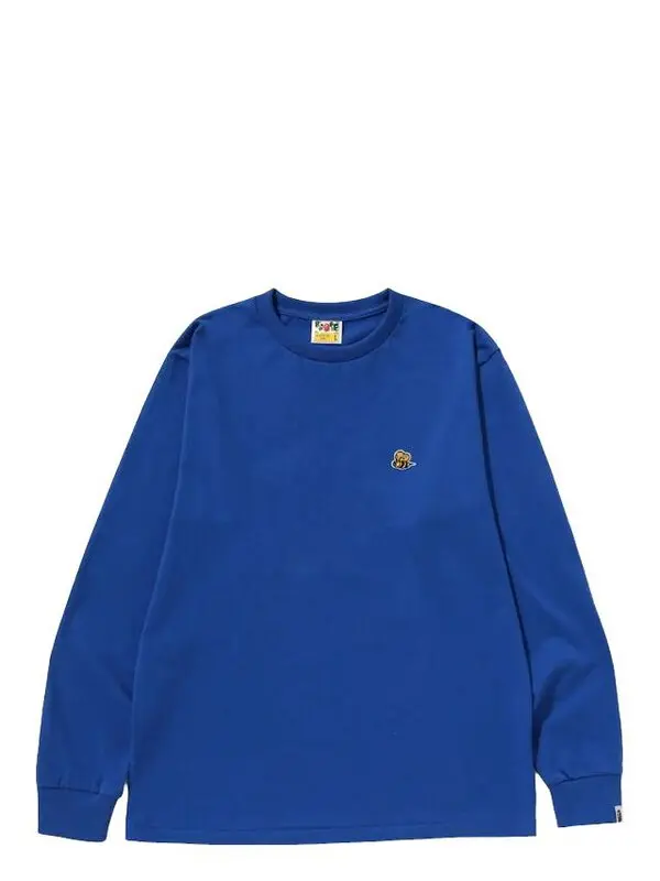 A BATHING APE Bee One Point Long Sleeve Tee Shirt - Blue