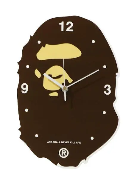 A BATHING APE Ape Head Wall Clock - Brown