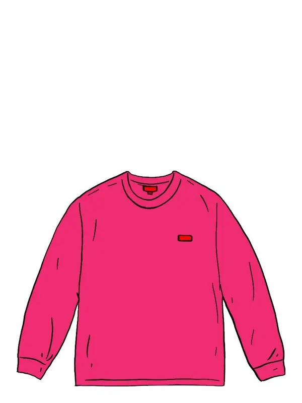 Supreme Small Box Long Sleeve Tee Shirt - Fuchsia