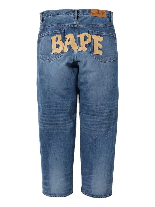BAPE Relaxed Fit Denim Pants - Indigo