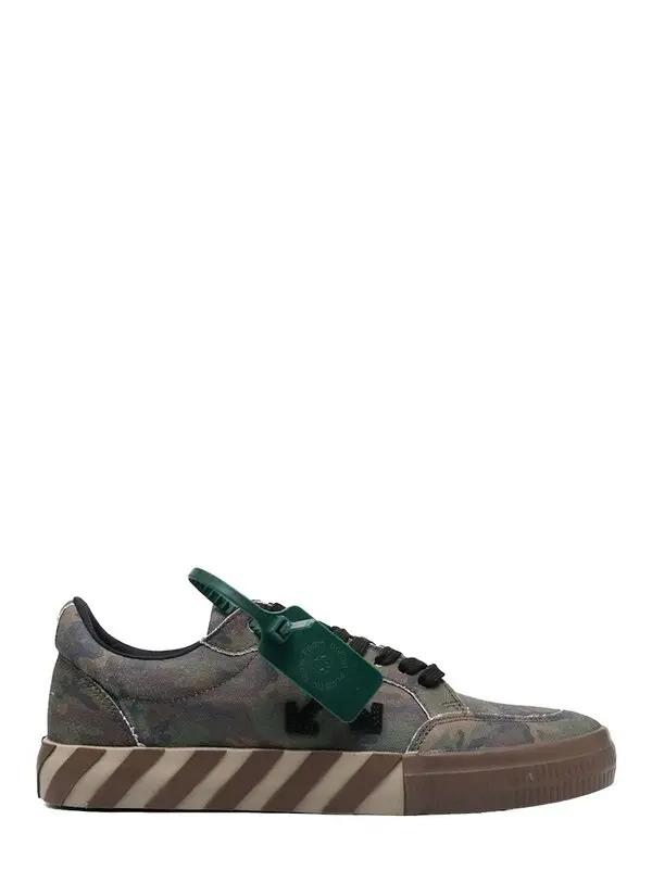 Off-White Vulc Low Camouflage Sneakers - Green/brown
